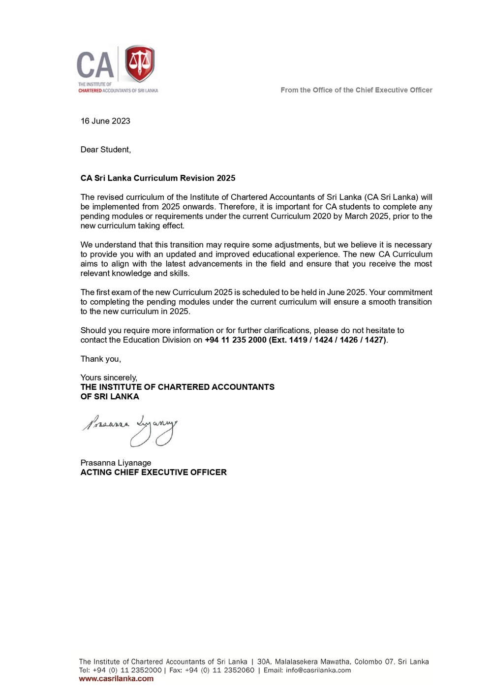 Curriculum Revision 2025